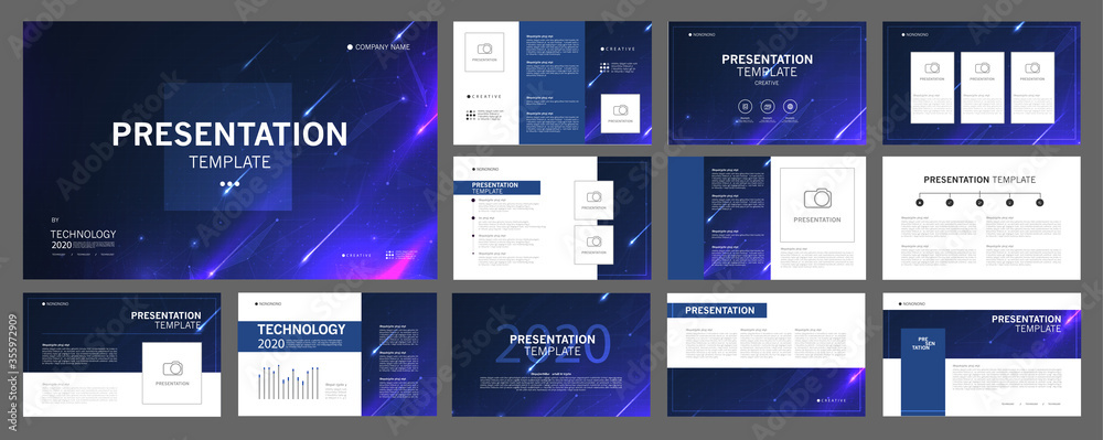 Business presentation templates set. use in presentation, flyer and ...