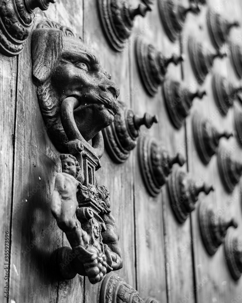 foreground photography of old iron statue Stock Photo | Adobe Stock