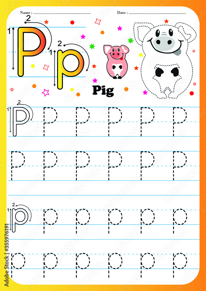 Writing practice letter - printable worksheet for preschool ...