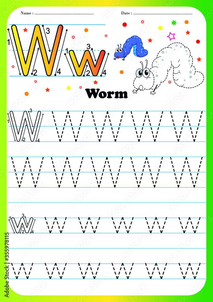 Writing practice letter - printable worksheet for preschool ...