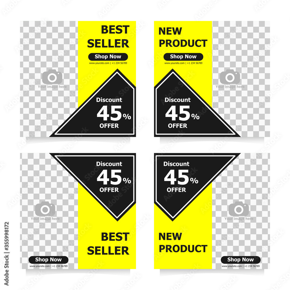 package social media post for your business promotion using black white ...