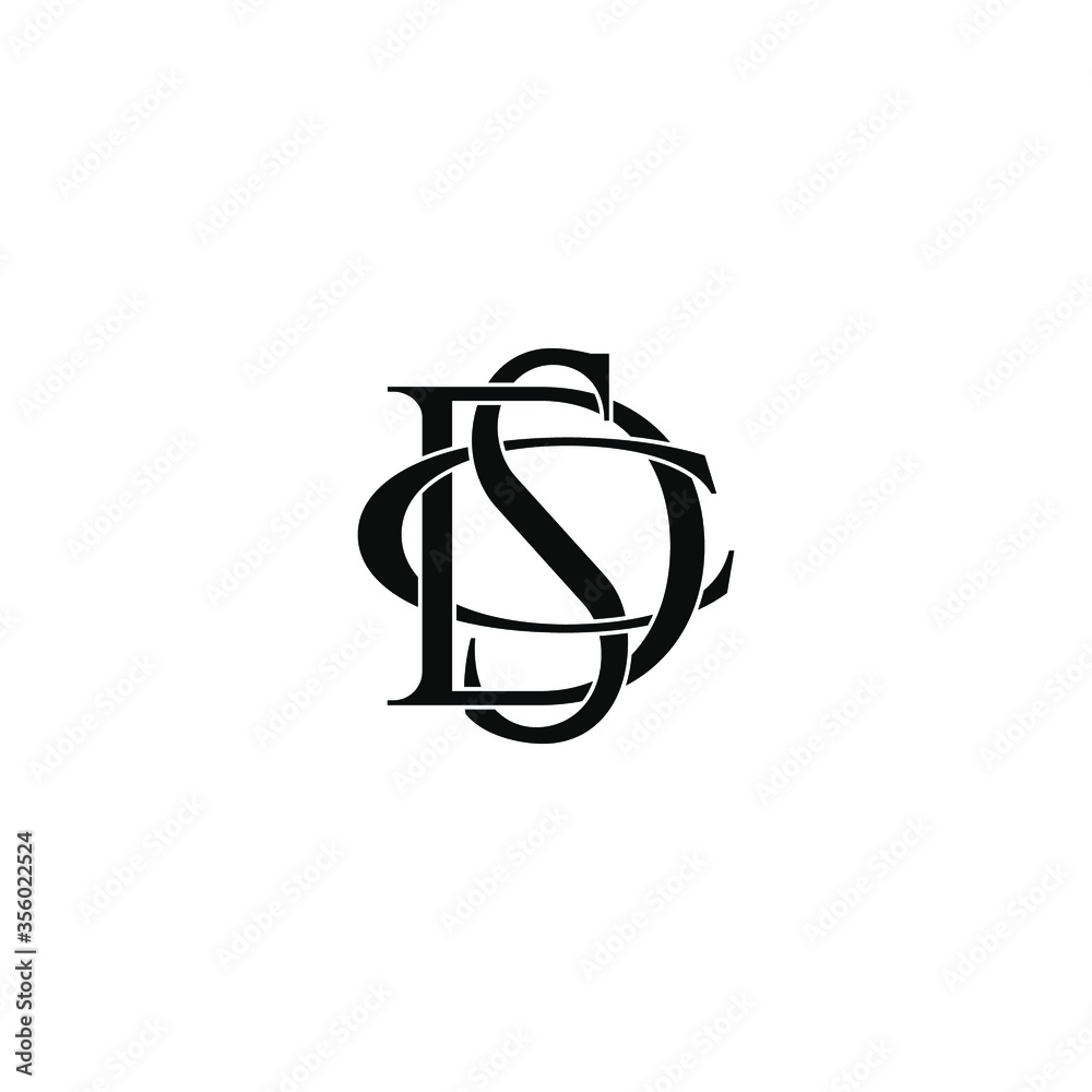 dsc letter original monogram logo design Stock Vector | Adobe Stock