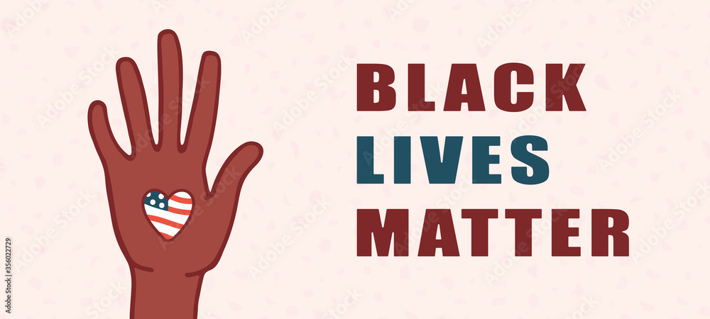 Black Lives Matter Illustration.hold the hand. US Human Rights Protest ...
