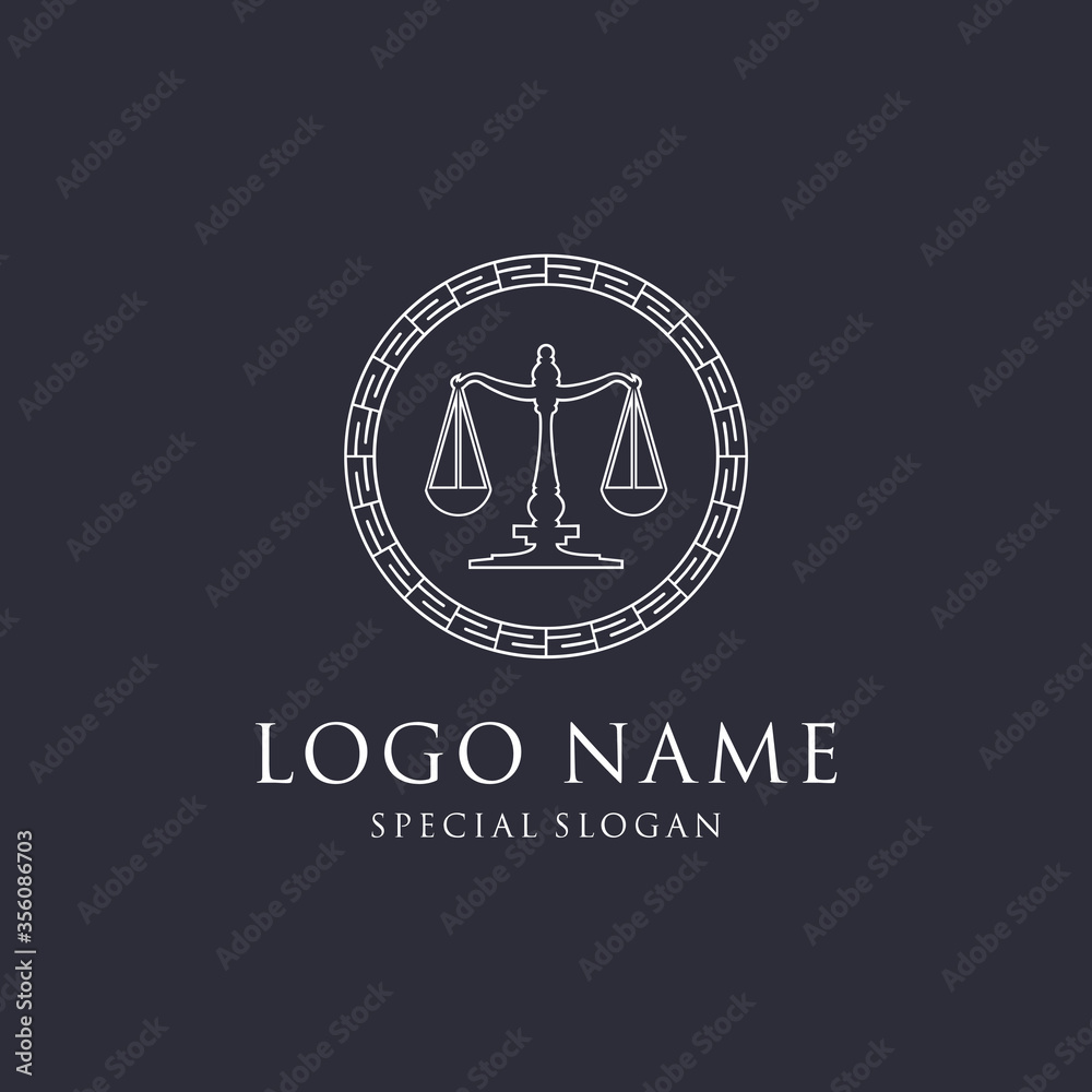 law logo design, concept vector illustration. Stock Vector | Adobe Stock