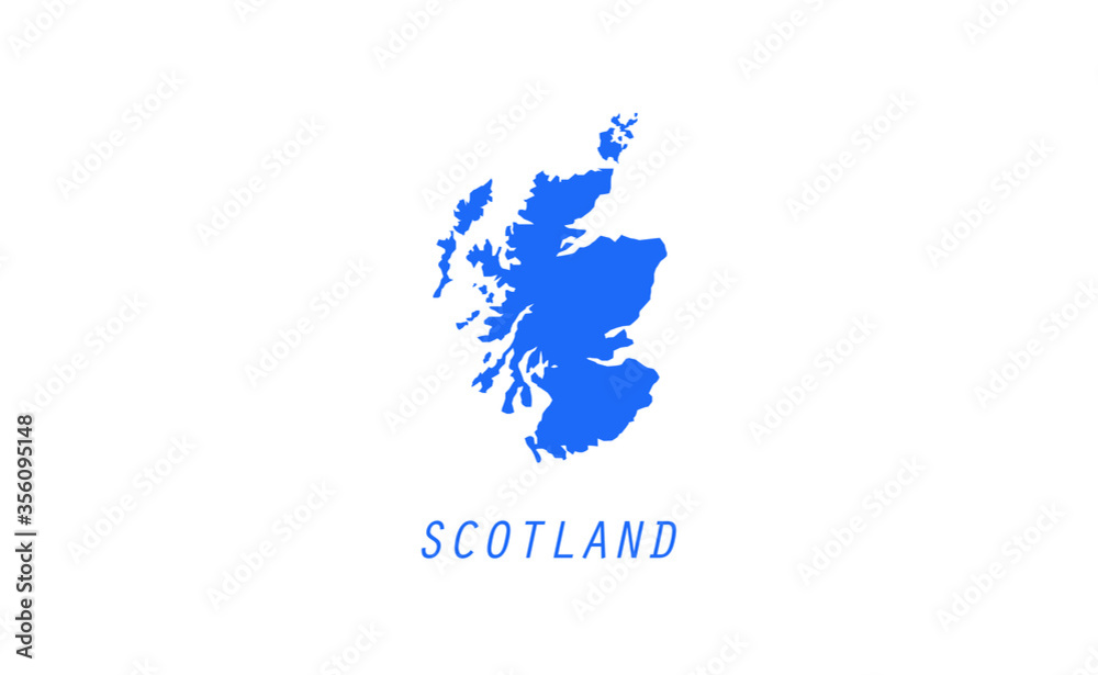 Scotland map country shape vector illustration Stock Vector | Adobe Stock