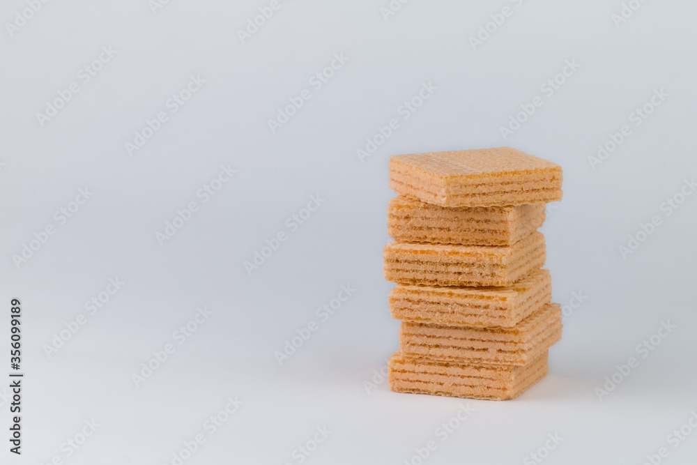 The orange-flavoured wafer Closeup is arranged on top of many pieces ...