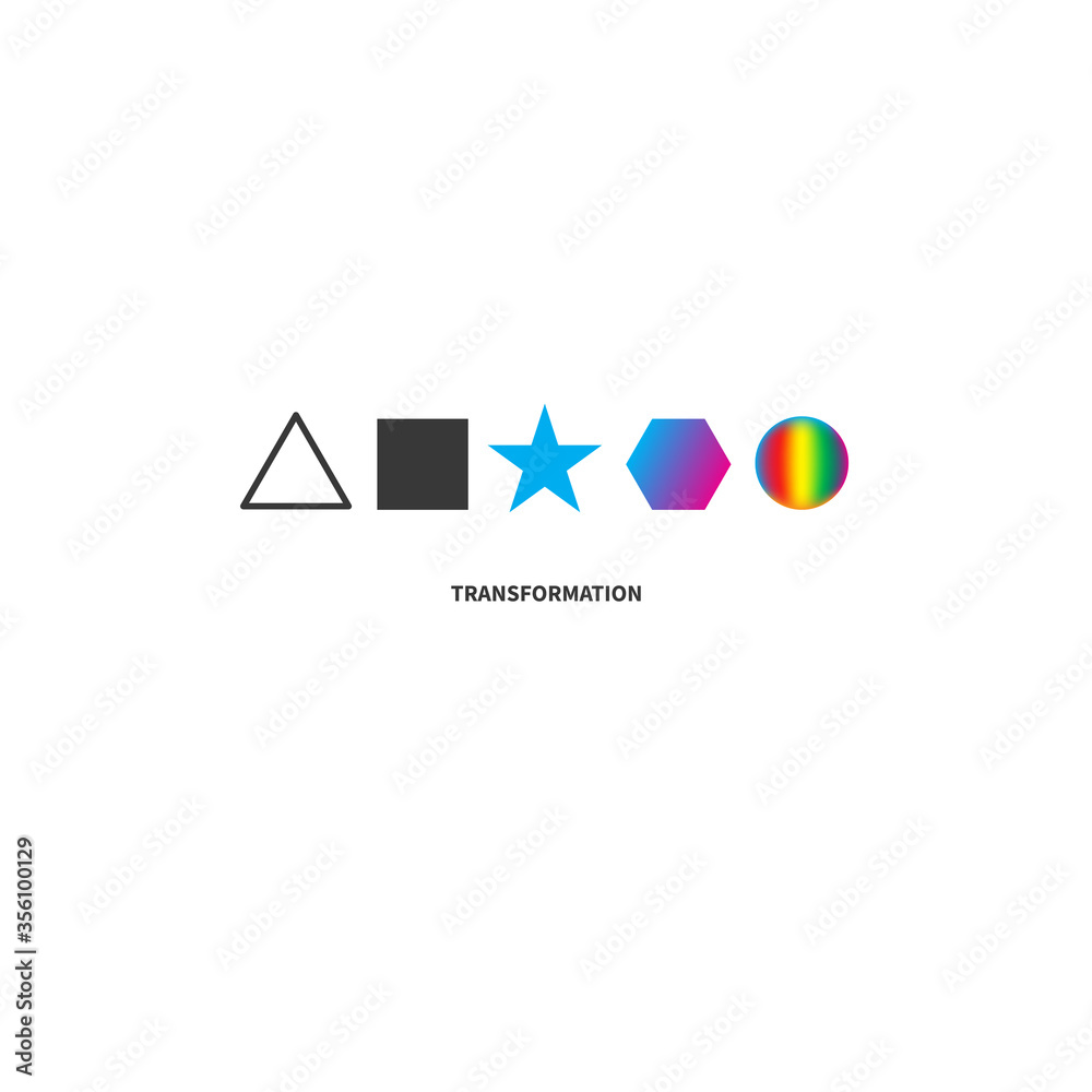 Logo coaching. Logo transforming, transformation Stock Vector | Adobe Stock