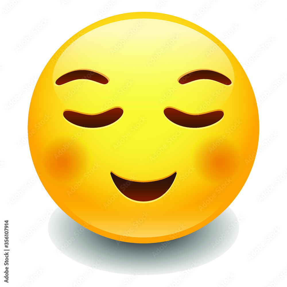 Relieved Expression Emoji Smiley Face Vector Design Art Stock Vector ...