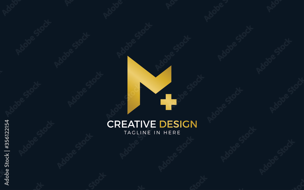 Letter M logo with cross symbol Stock Vector | Adobe Stock