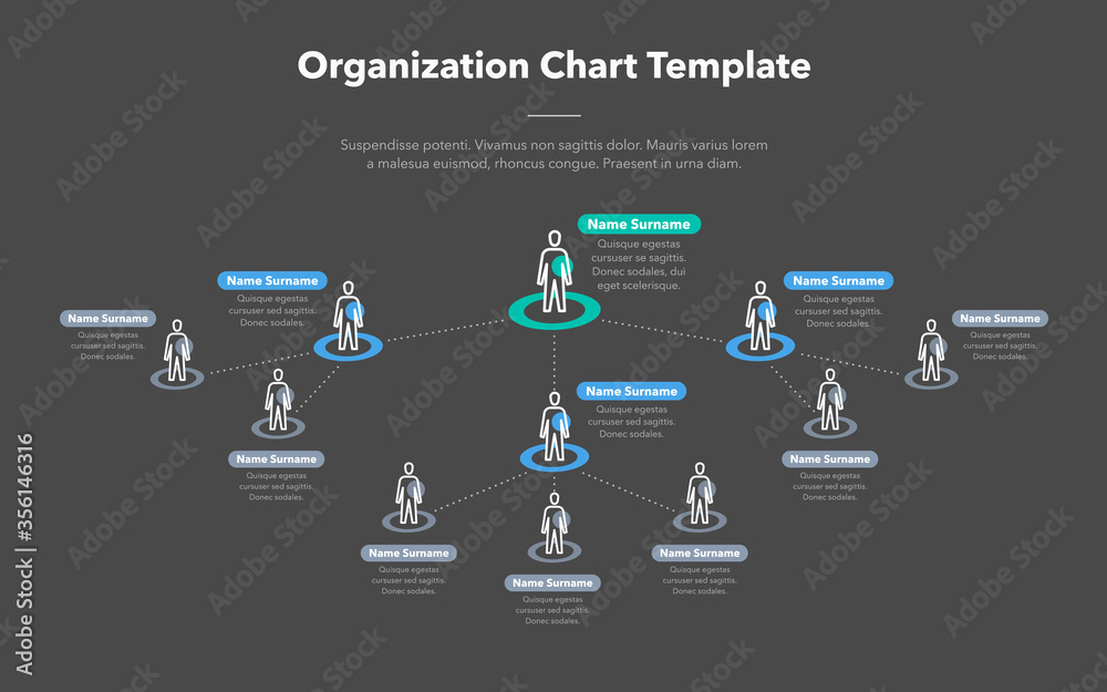 Modern simple company organization hierarchy schema template with place ... Modern simple company organization hierarchy schema template with place ...