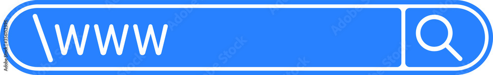 Browser search bar icon. Vector isolated search bar sign symbol Stock ...