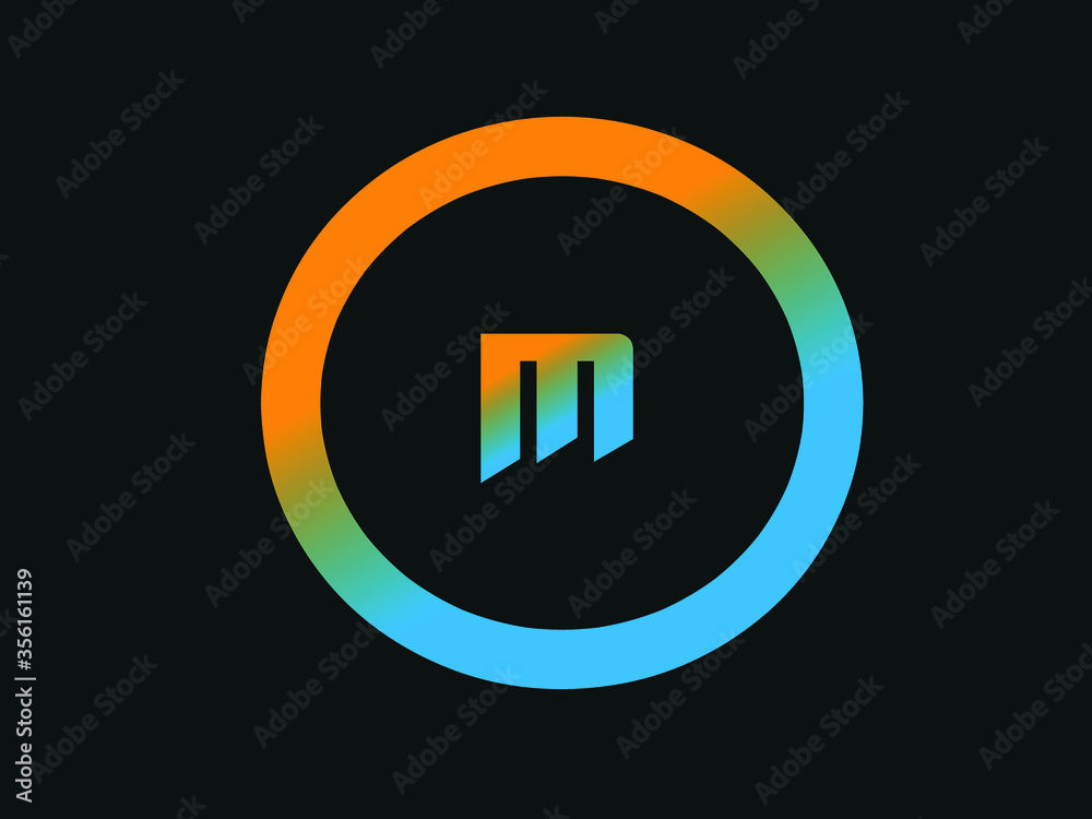 Capital letter M vector image Stock Vector | Adobe Stock