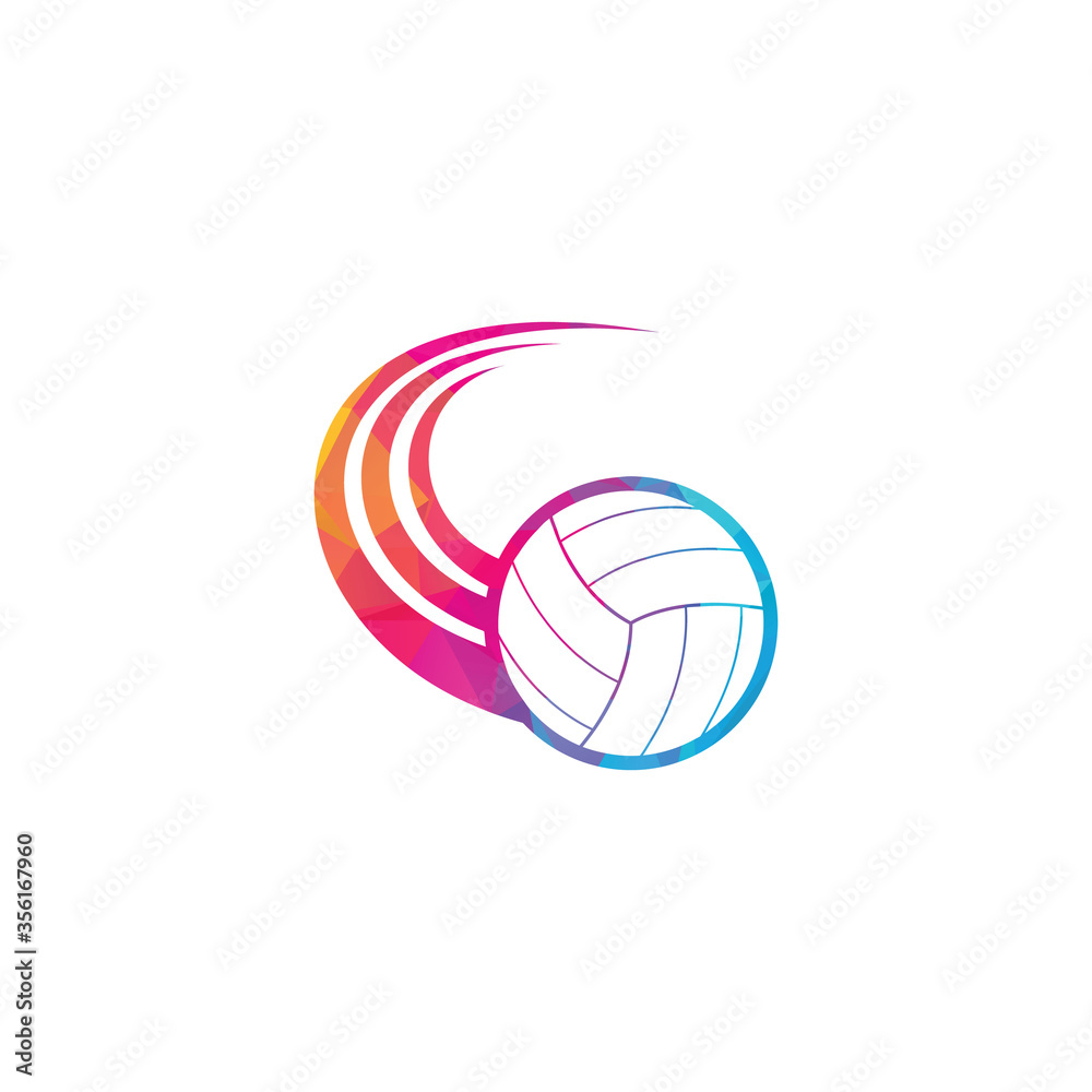 Volleyball logo. Volleyball ball logo design. Volleyball player logo ...