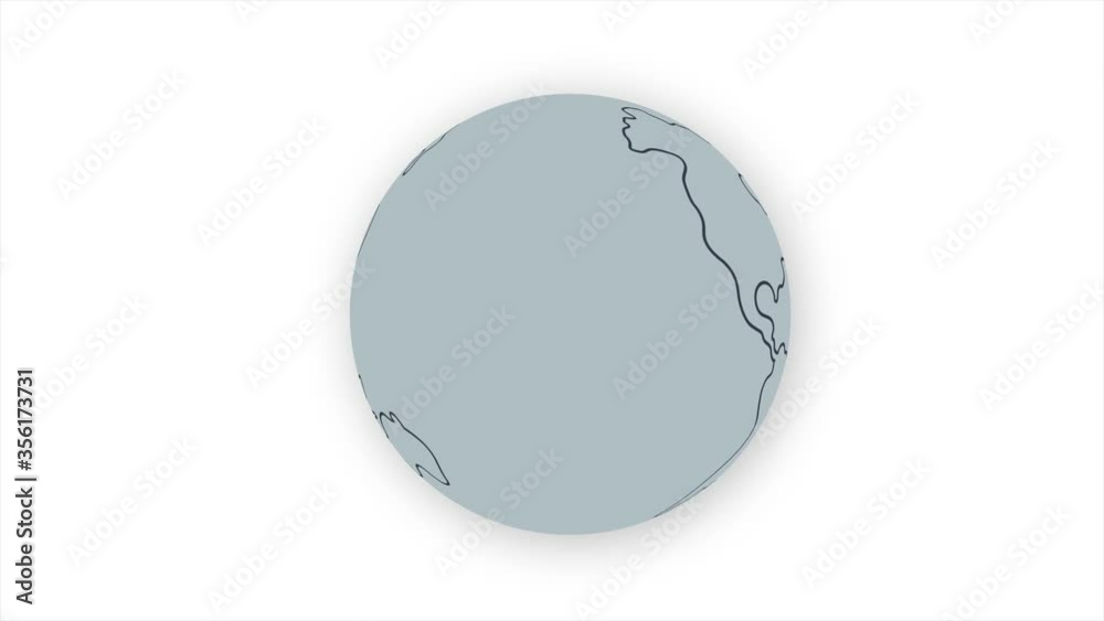 Spinning world globe 4k animation on blurry background. Stock Video ...