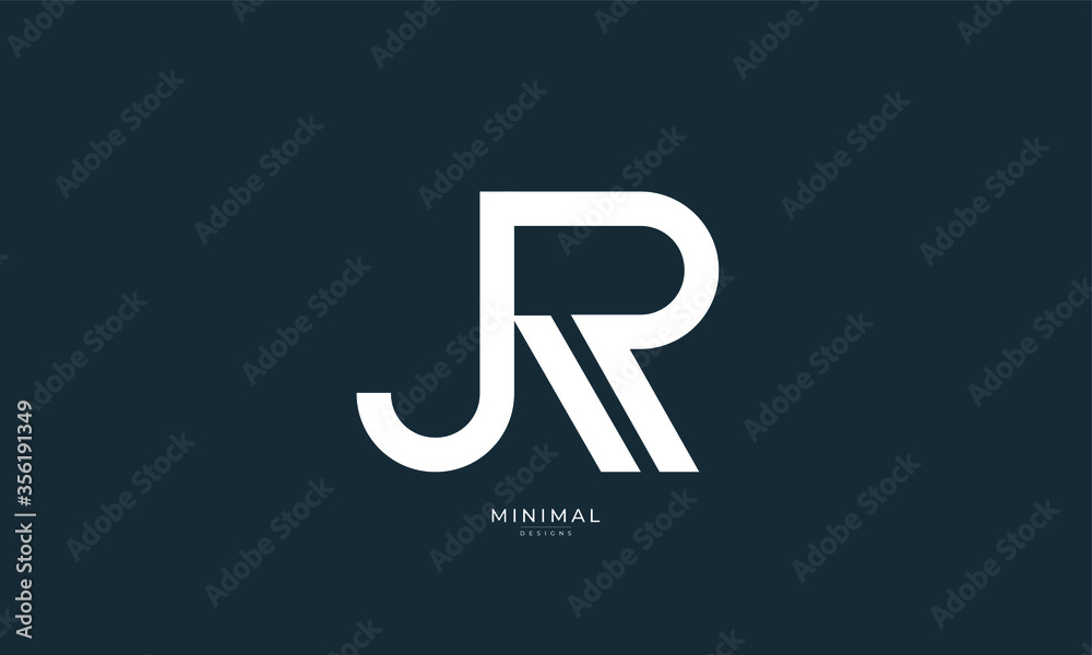 Alphabet letter icon logo JR Stock Vector | Adobe Stock