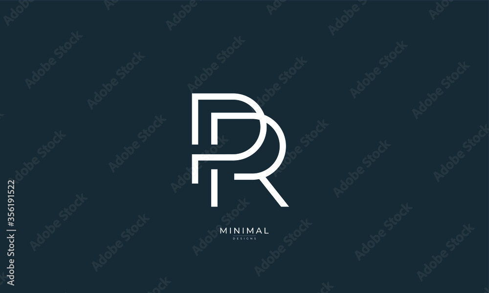 Alphabet letter icon logo PR Stock Vector | Adobe Stock