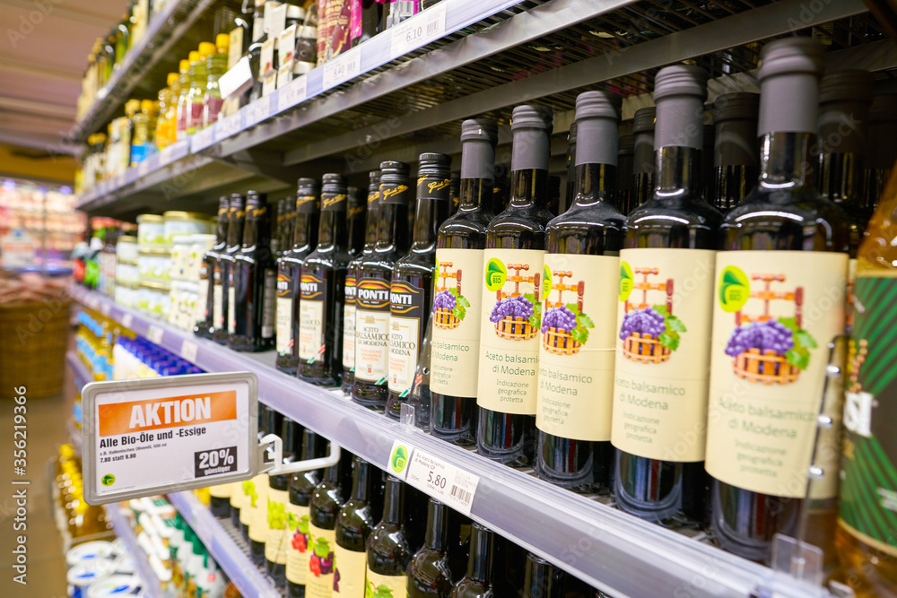 ZURICH, SWITZERLAND - CIRCA OCTOBER, 2018: interior shot of Migros ...