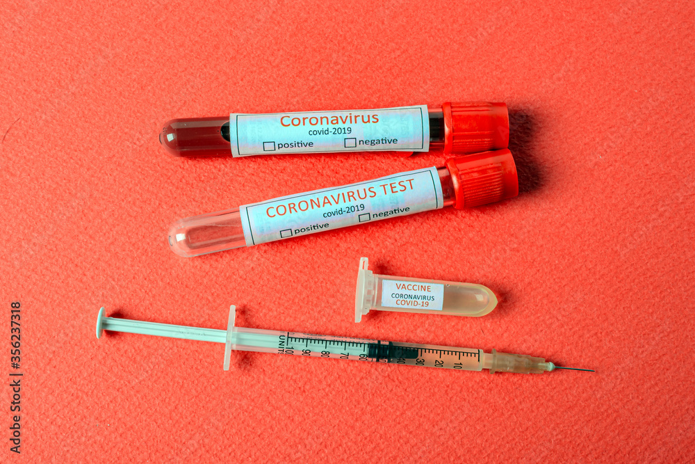 test tube containing a blood sample for Covid-19 (coronavirus ...