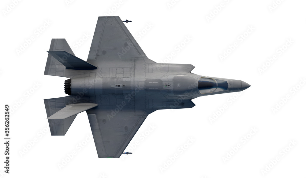 F 35 , american military fighter plane.Jet plane. isolate on white. 3d ...