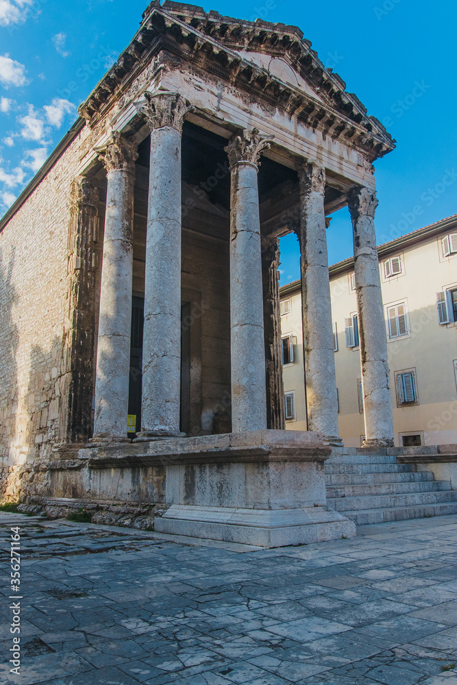 Roman Temple of Augustus in Pula, Croatia Stock Photo | Adobe Stock