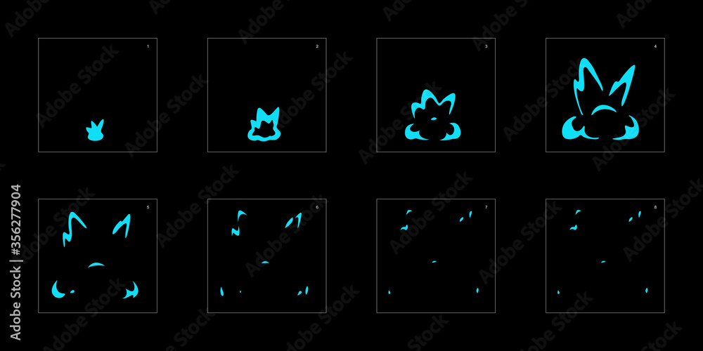 Water explosion effect. Explosion Animation effect. Animation Sprite ...