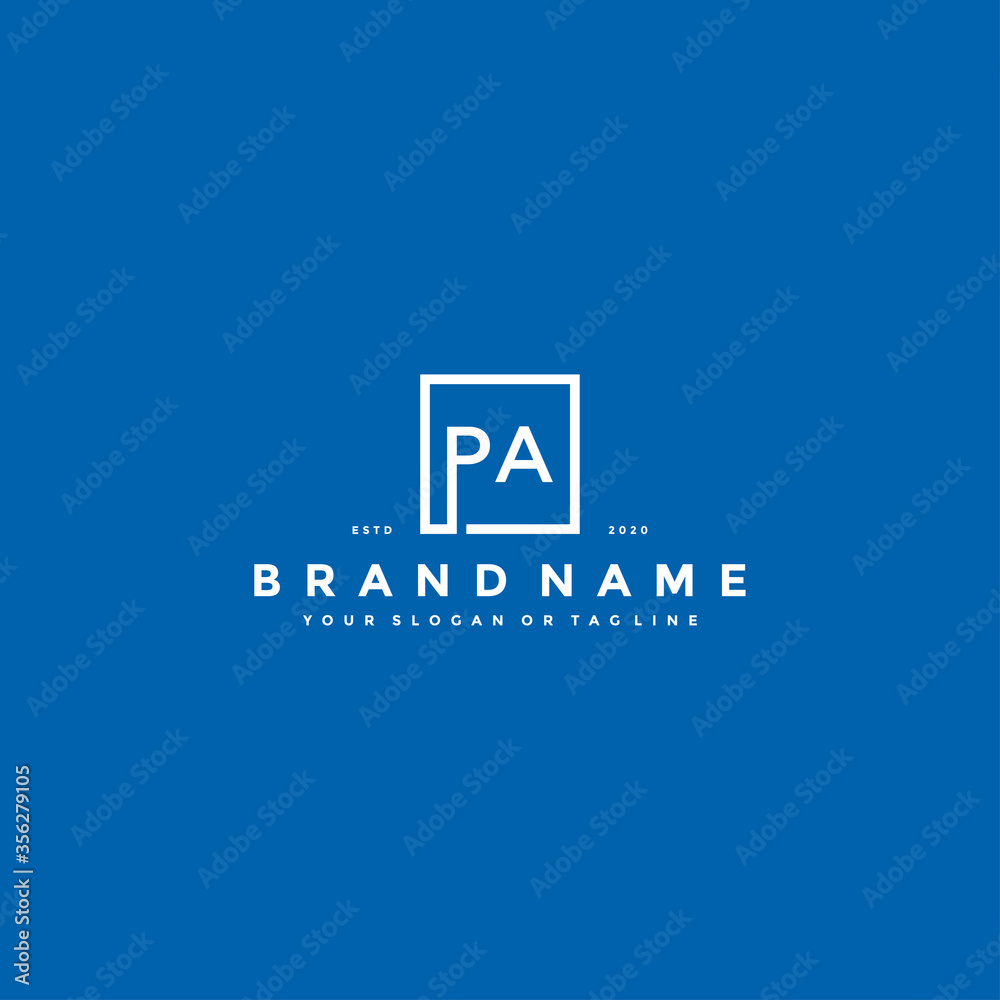 letter PA logo design vector Stock Vector | Adobe Stock