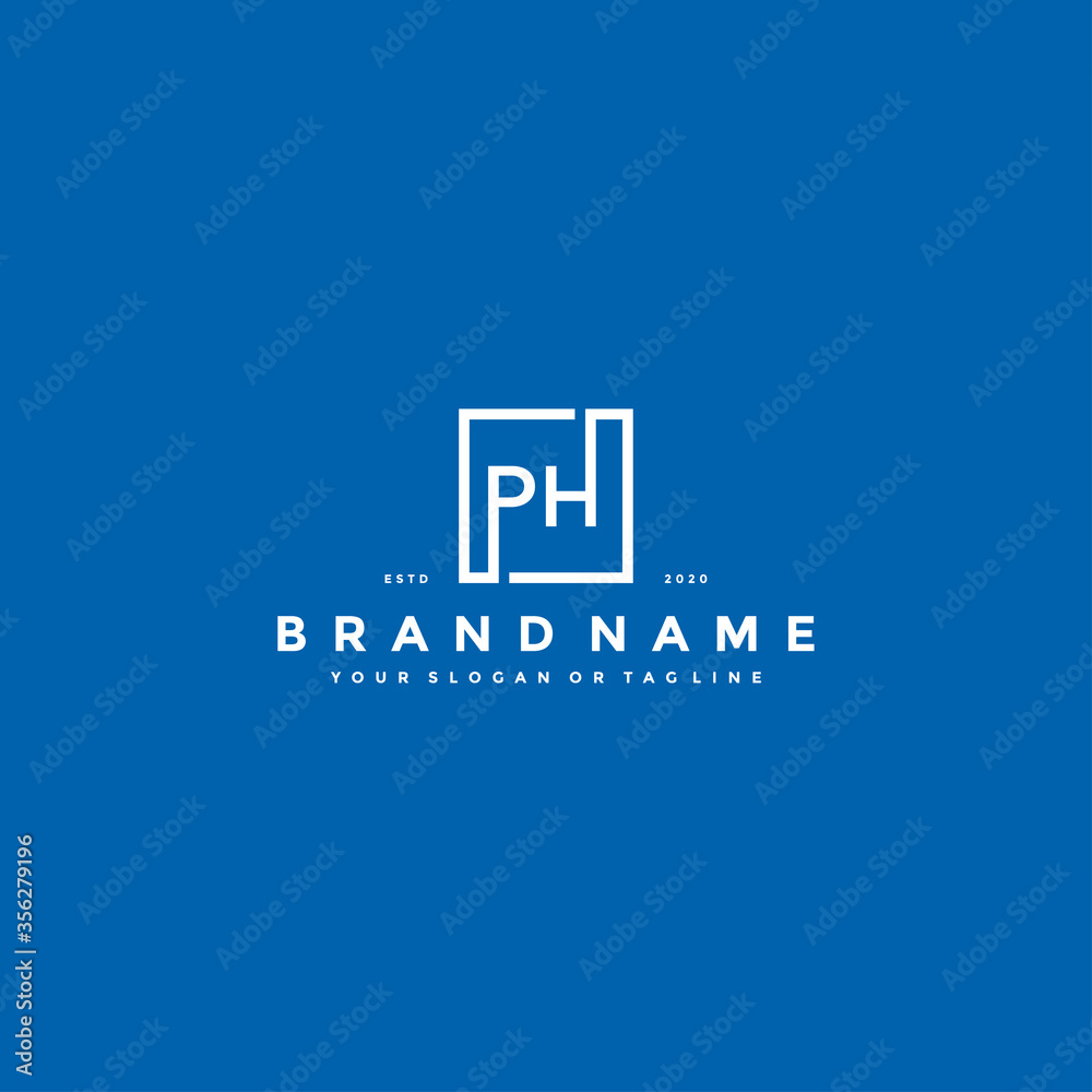 letter PH logo design vector Stock Vector | Adobe Stock