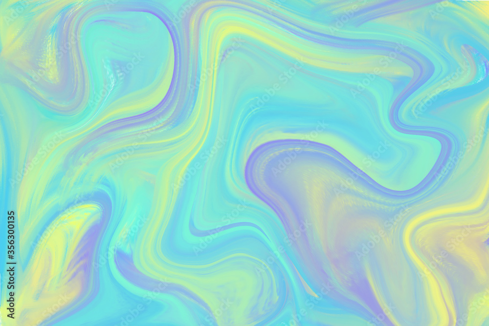 Violet green liquid color illustration. Pastel digital texture. Smudged ...