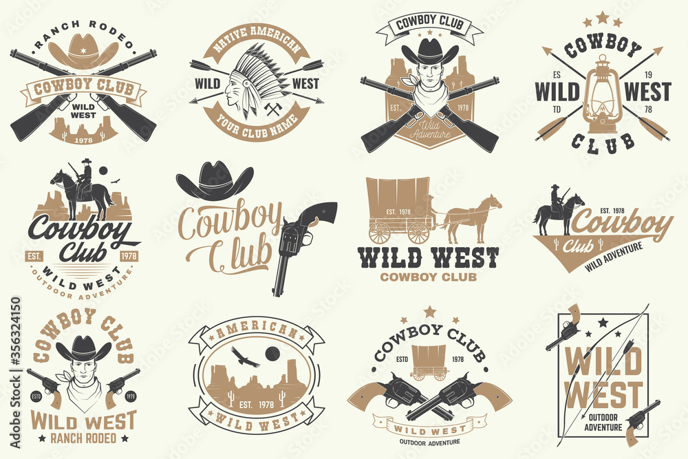 Cowboy club badge. Ranch rodeo. Vector. Concept for shirt, logo, print ...