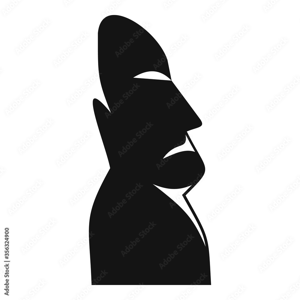 Moai statue icon. Simple illustration of moai statue vector icon for ...