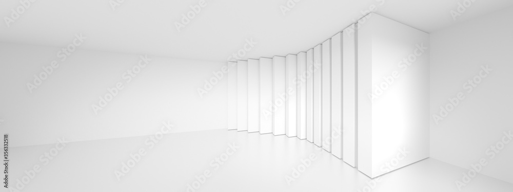 Abstract Wall Background. White Curved Texture Stock Illustration ...