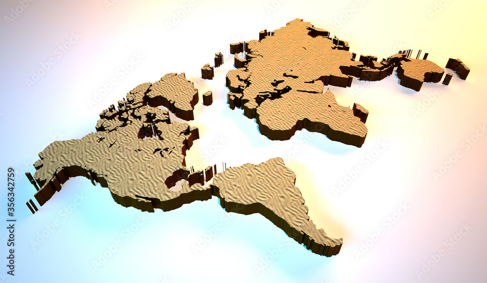 world map, desert, environmental disaster Stock Illustration | Adobe Stock