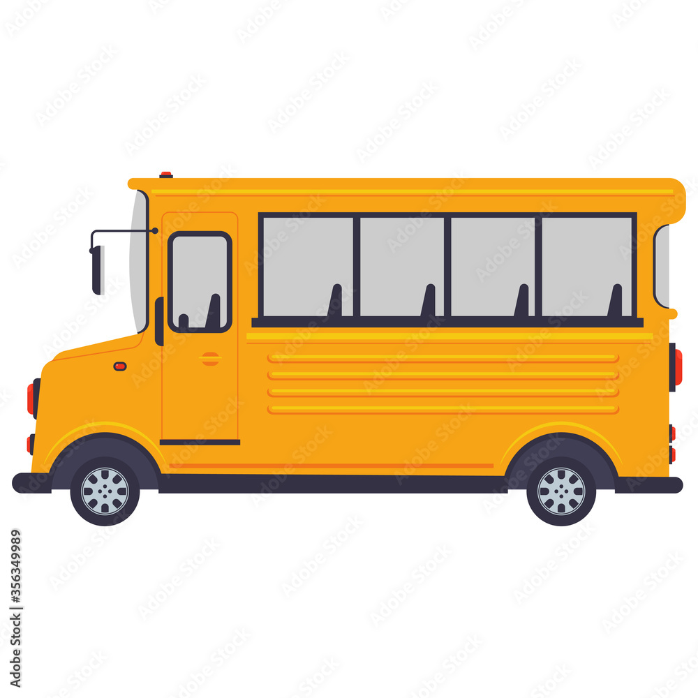 School bus vector cartoon illustration isolated on a white background ...