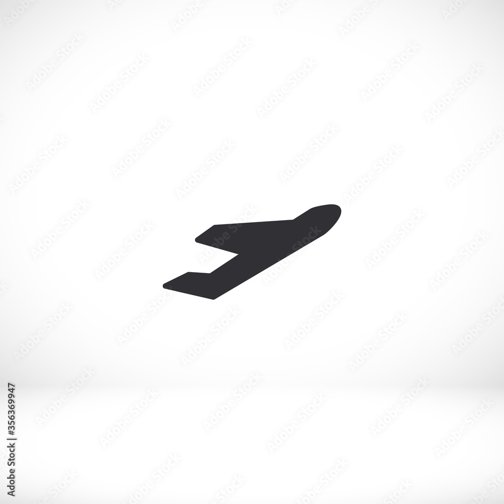 Plane icon. Vector plane flat design. Plane flying. the plane takes off ...
