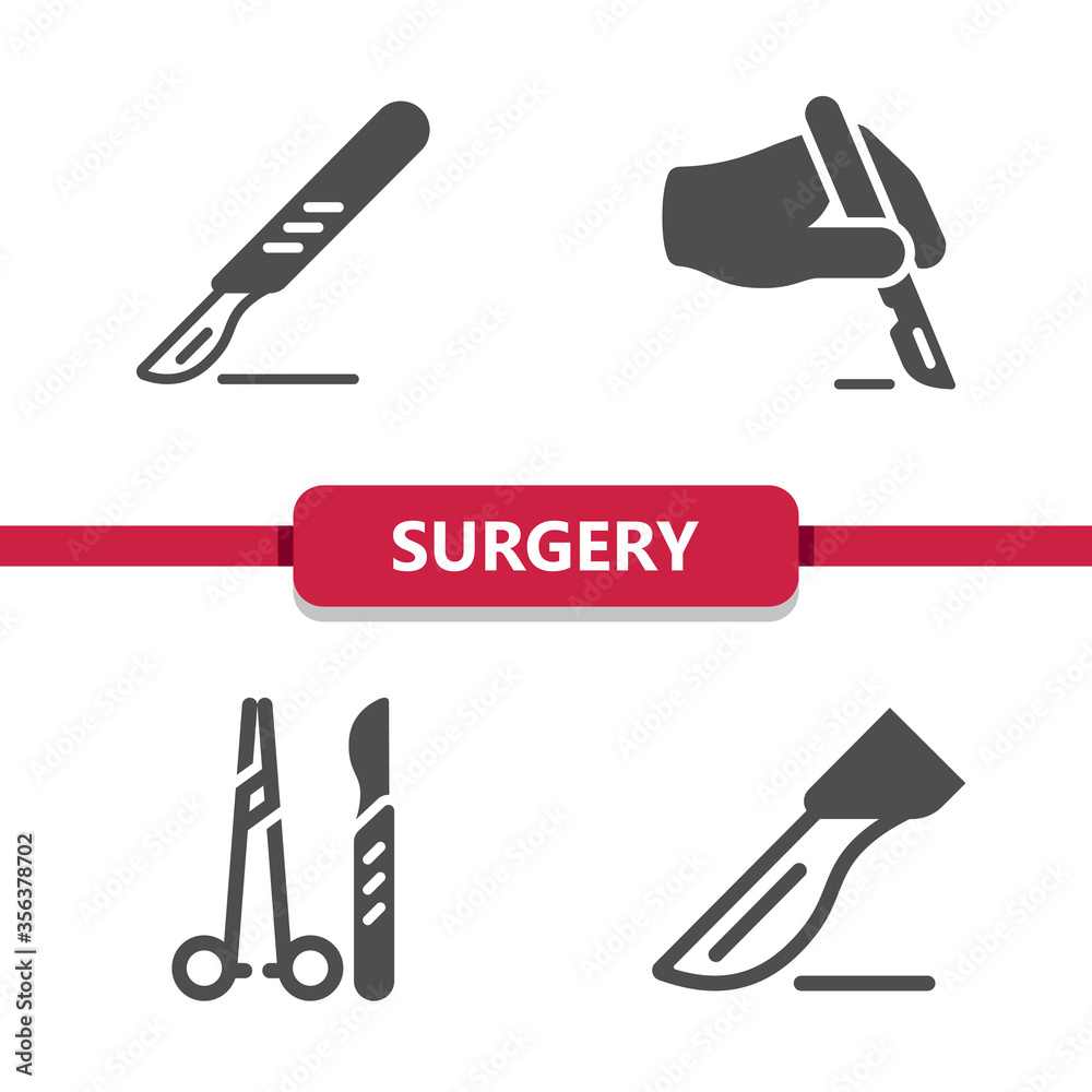 Surgery Icons Stock Vector | Adobe Stock