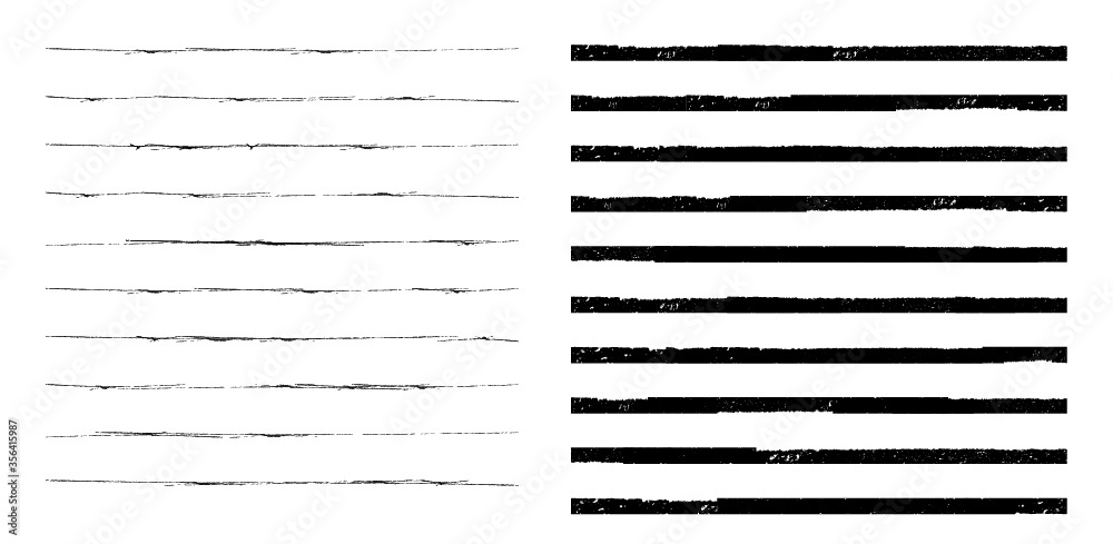 Brush Stroke Collection . Grunge lines . Vector stripes . Distressed ...