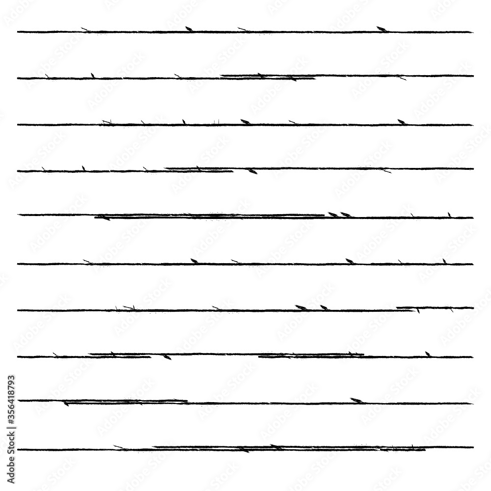 Brush Stroke Collection . Grunge lines . Vector stripes . Distressed ...
