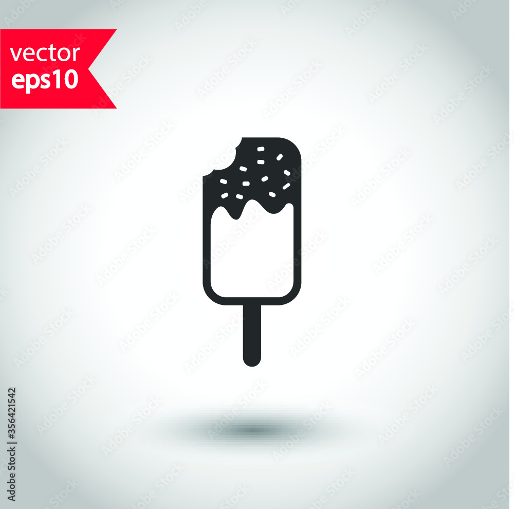 Ice Cream vector icon. Studio background. EPS 10 vector sign. Icecream ...