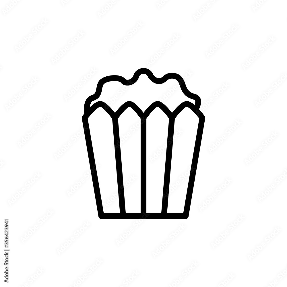 Popcorn, box icon. Simple line, outline vector elements of shopping ...