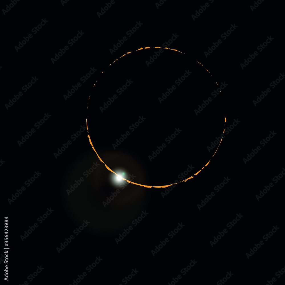 Solar eclipse . Vector illustration. Total solar eclipse Stock Vector ...