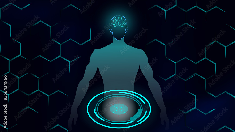 16:9 hud interface,futurastic human body,hud biology elelemt,Display ...