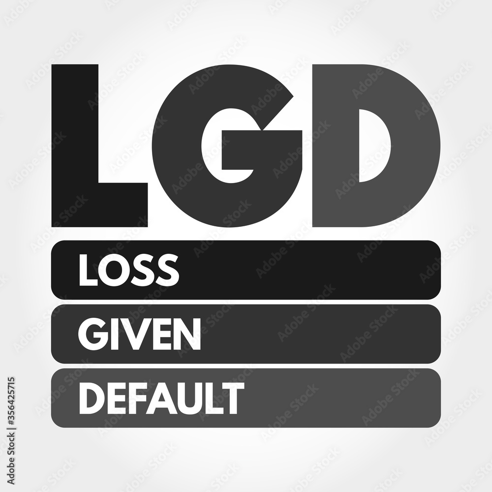 LGD - Loss Given Default acronym, business concept background Stock ...