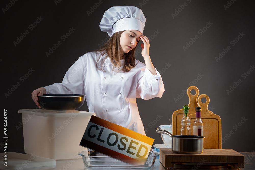 Restaurant is closed. Bankruptcy restaurant business. Plate closed on ...