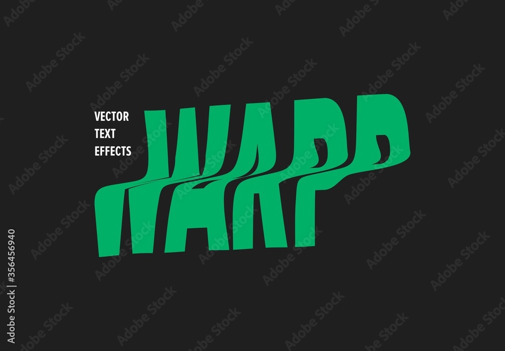Vector Warp Text Effect Mockups Stock Template | Adobe Stock