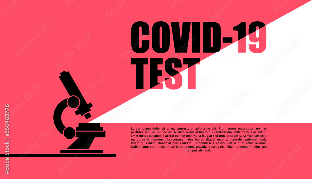 Test Coronavirus Covid-19 Internet banner, or poster. Do a virus test ...