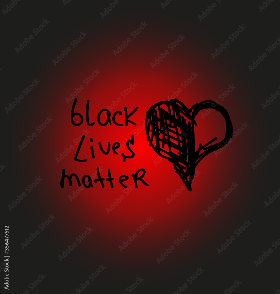 Black Lives Matter text vintage. Stop racism. I can't breathe. Stop ...