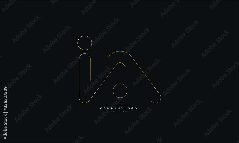 IA Letter Logo Alphabet Design Icon Vector Symbol Stock Vector | Adobe ...