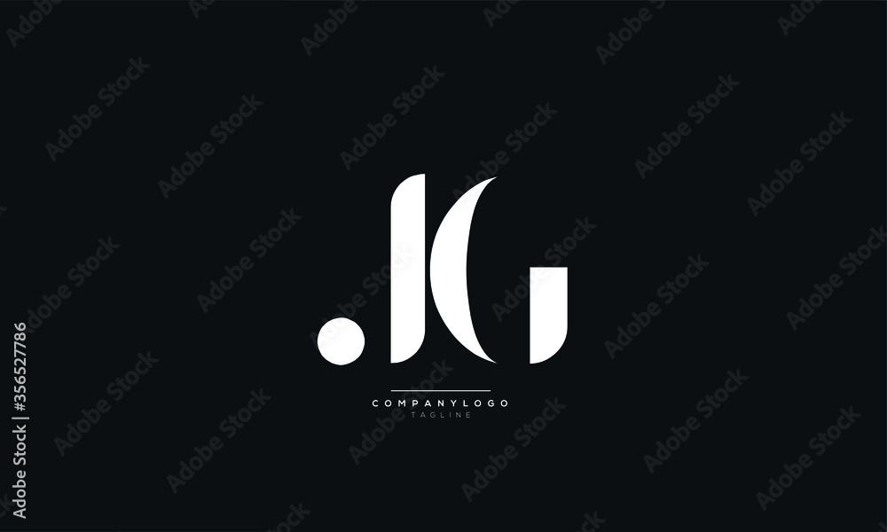 JG Letter Logo Alphabet Design Icon Vector Symbol Stock Vector | Adobe ...