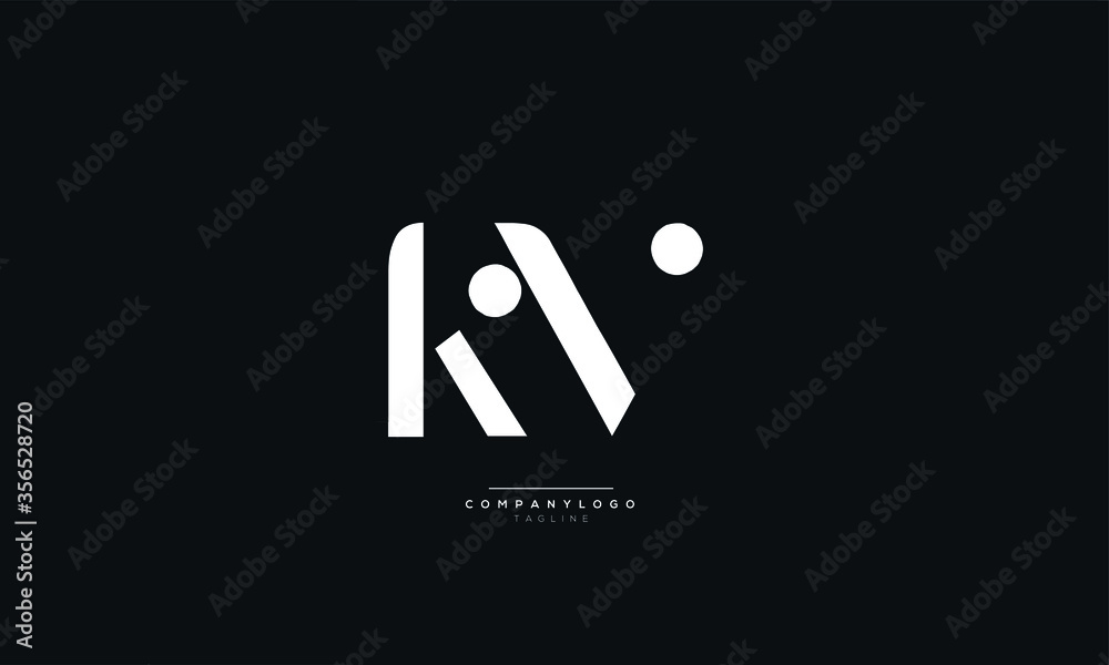 KV Letter Logo Alphabet Design Icon Vector Symbol Stock Vector | Adobe ...