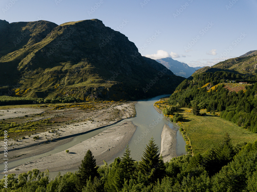 Aerial photos around Arthurs Point in Queenstown, New Zealand taken in ...